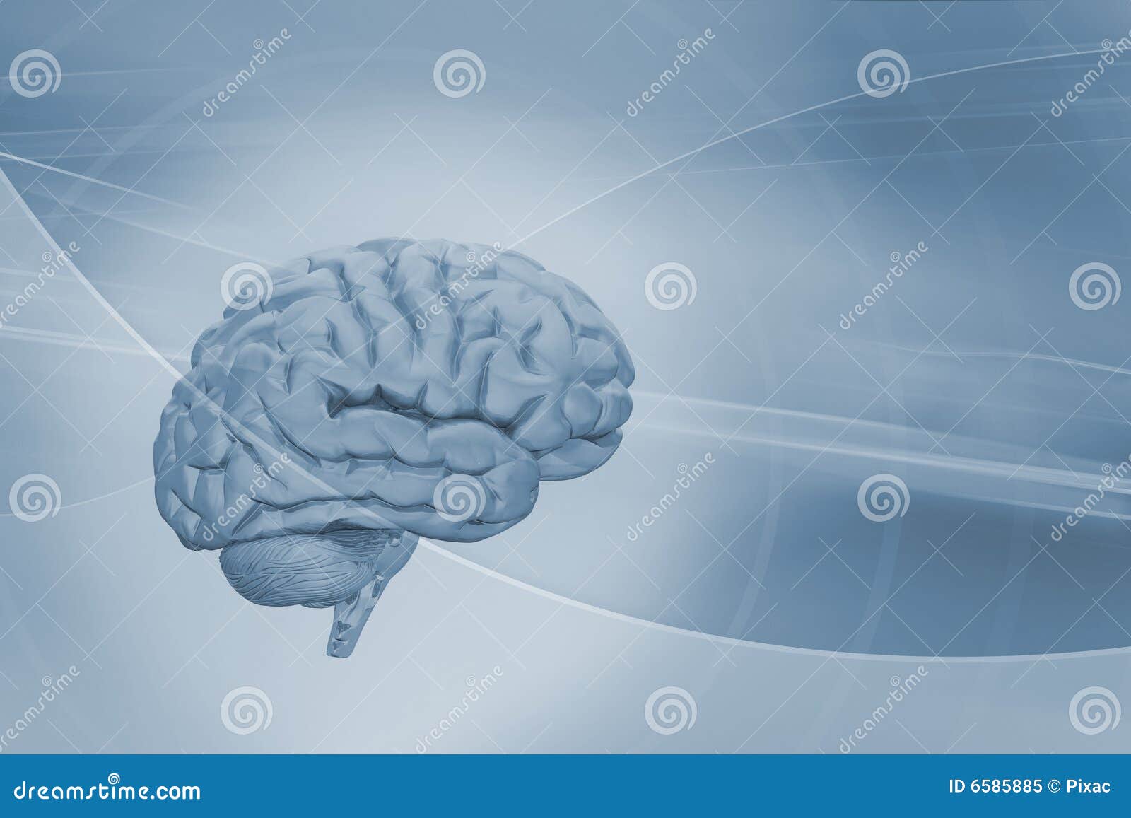 Brain on Abstract Background Stock Illustration - Illustration of ...