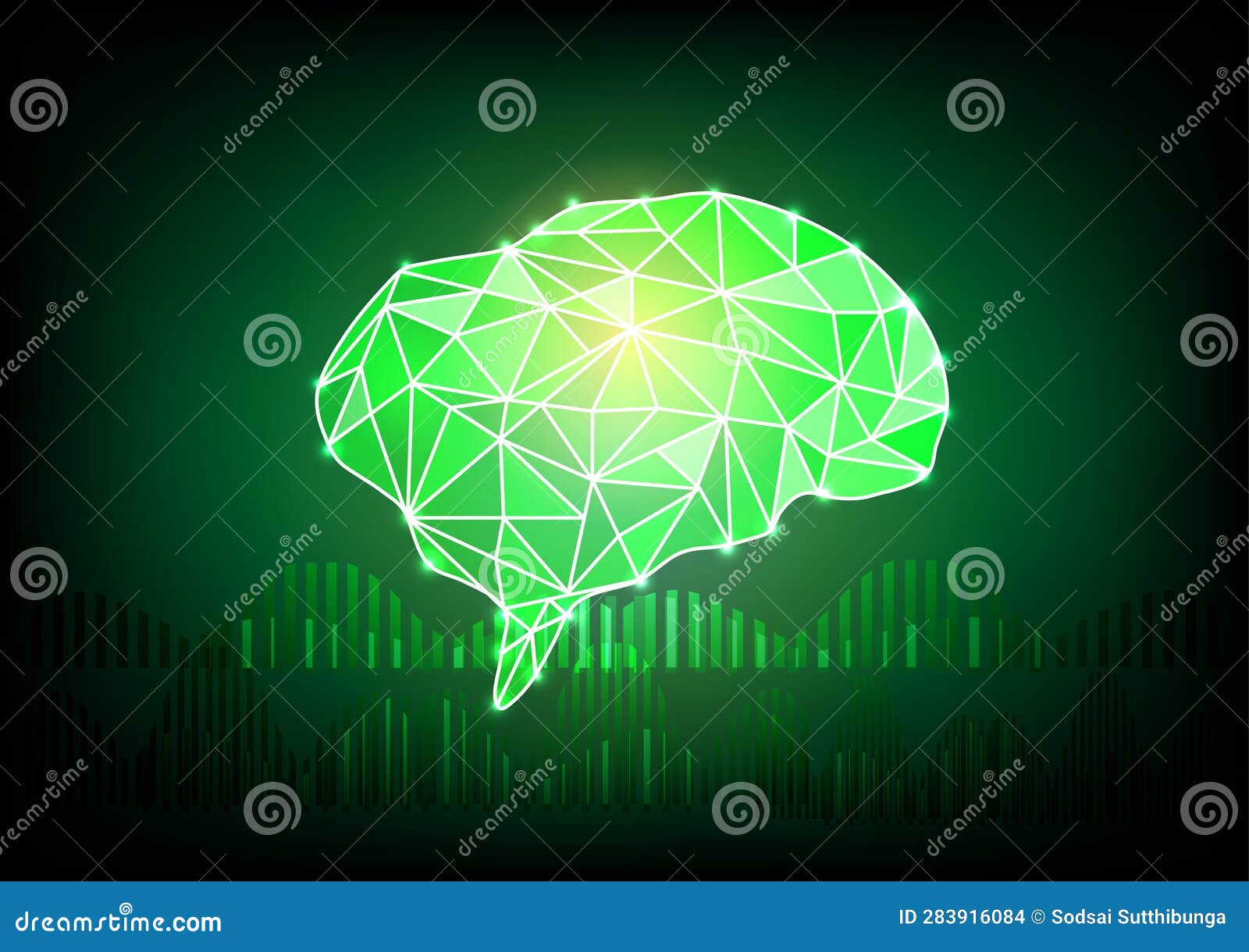 Brain Abstract Creativity Thinking Polygon Internet Online Technology ...