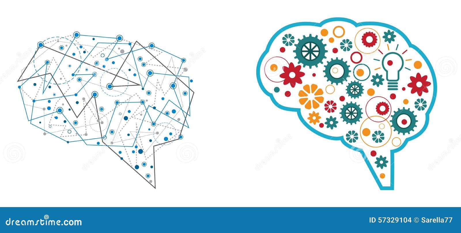 Brain abstract design stock vector. Illustration of human - 57329104