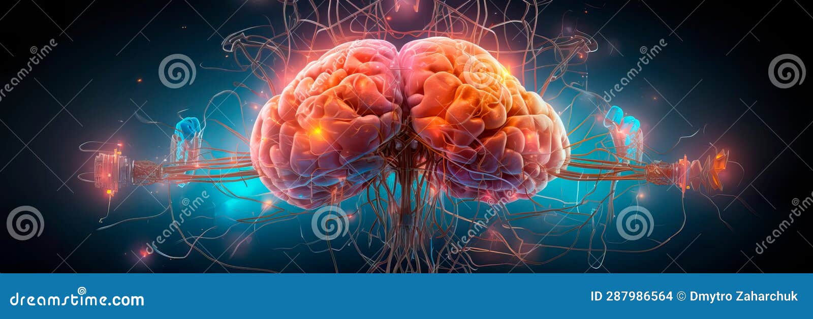 Brain with Activated Areas when Solving Complex Problems. Generative AI ...