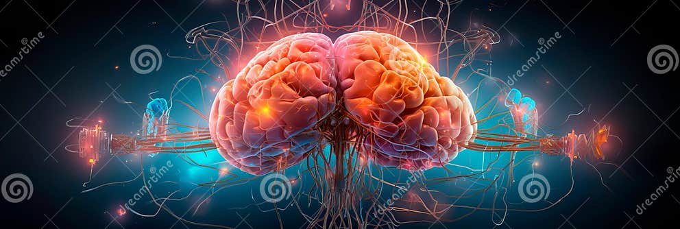 Brain with Activated Areas when Solving Complex Problems. Generative AI ...