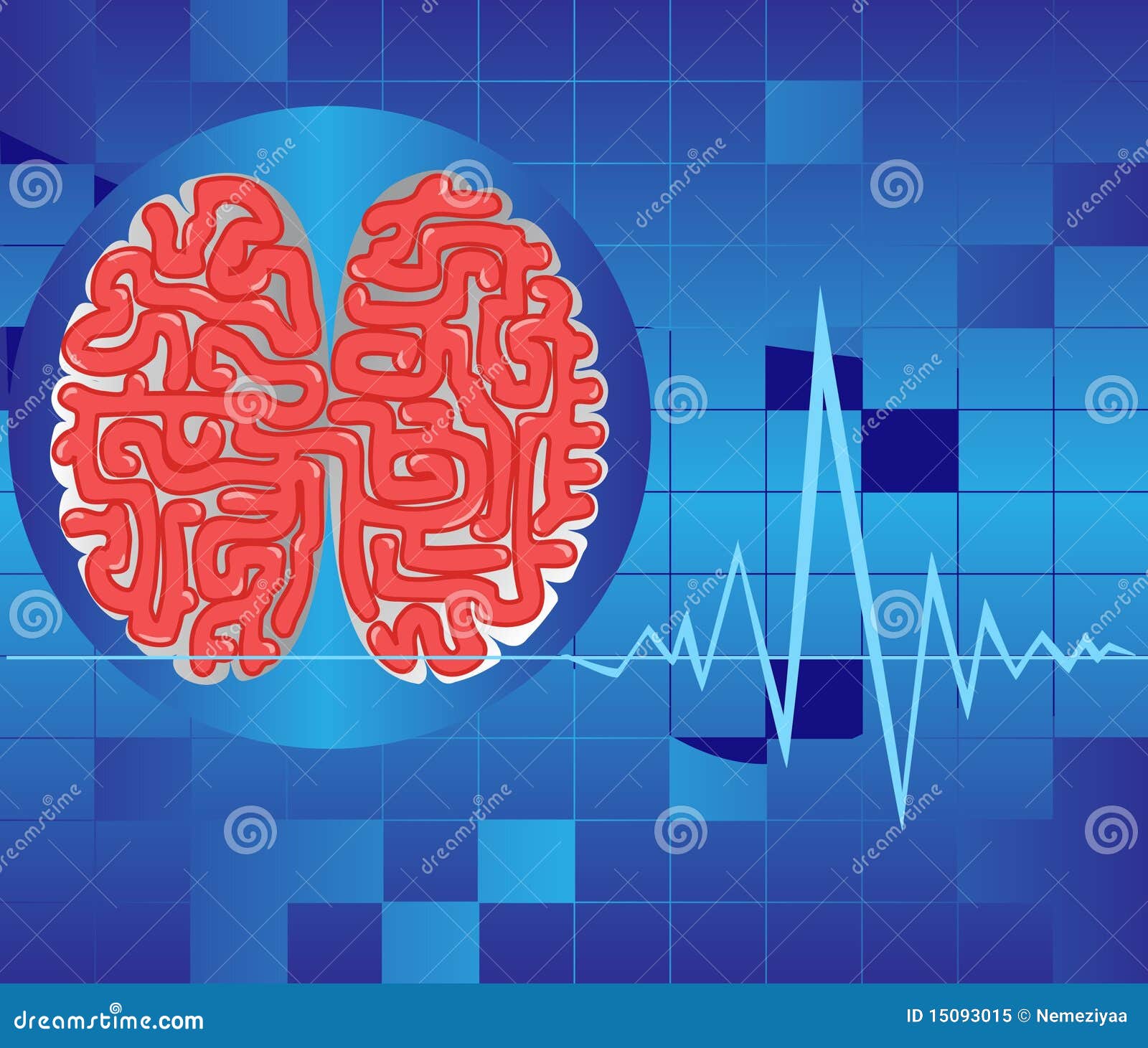 Brain activity stock vector. Illustration of mind, genius - 15093015