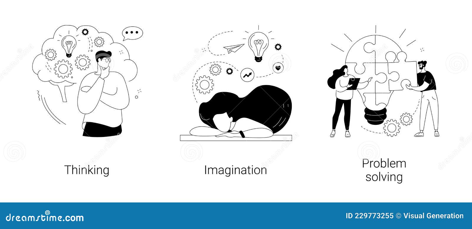 Brain Activity Abstract Concept Vector Illustrations. Stock ...