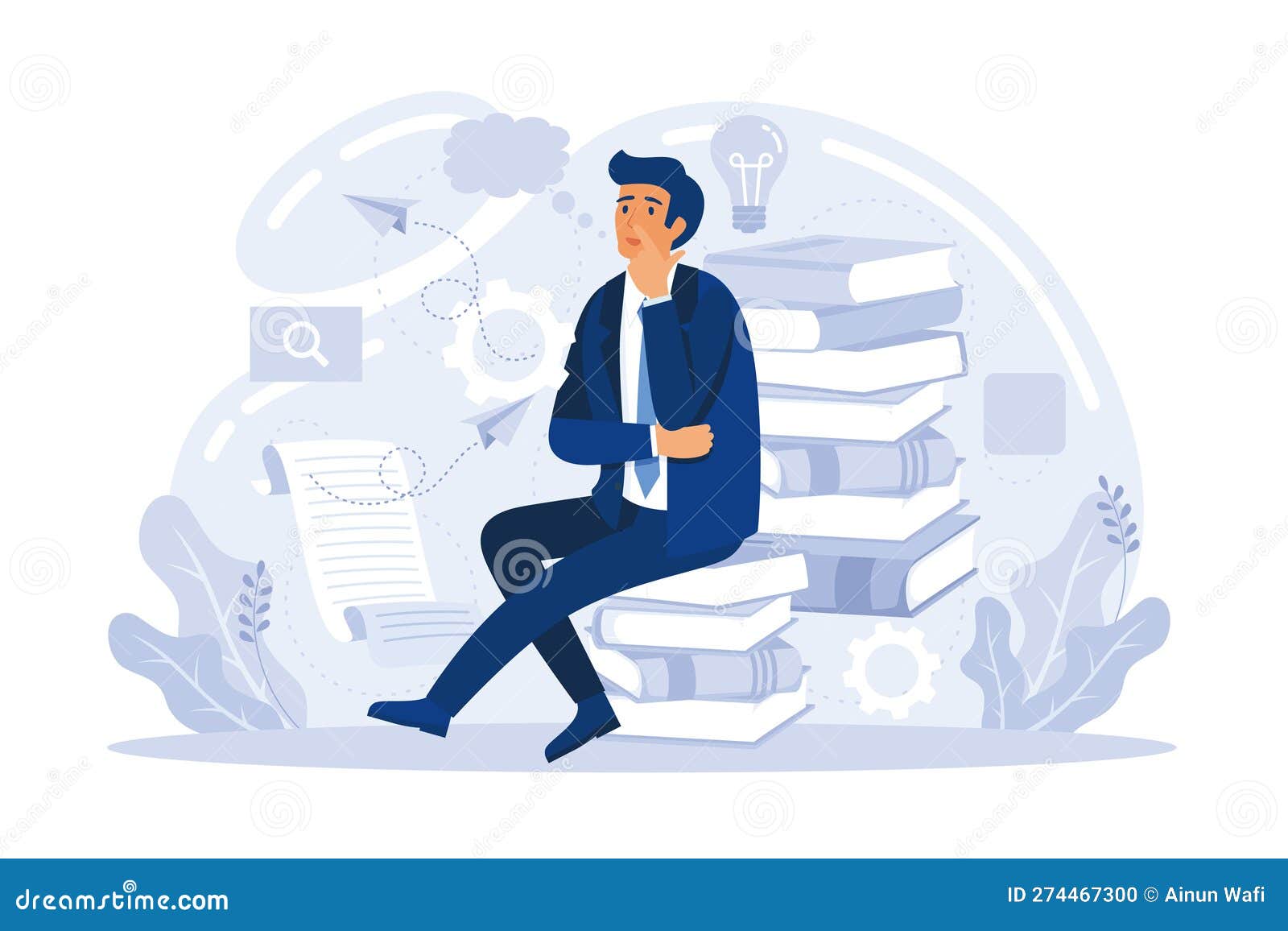 Brain Activity Abstract Concept Vector Illustration Set. Stock ...