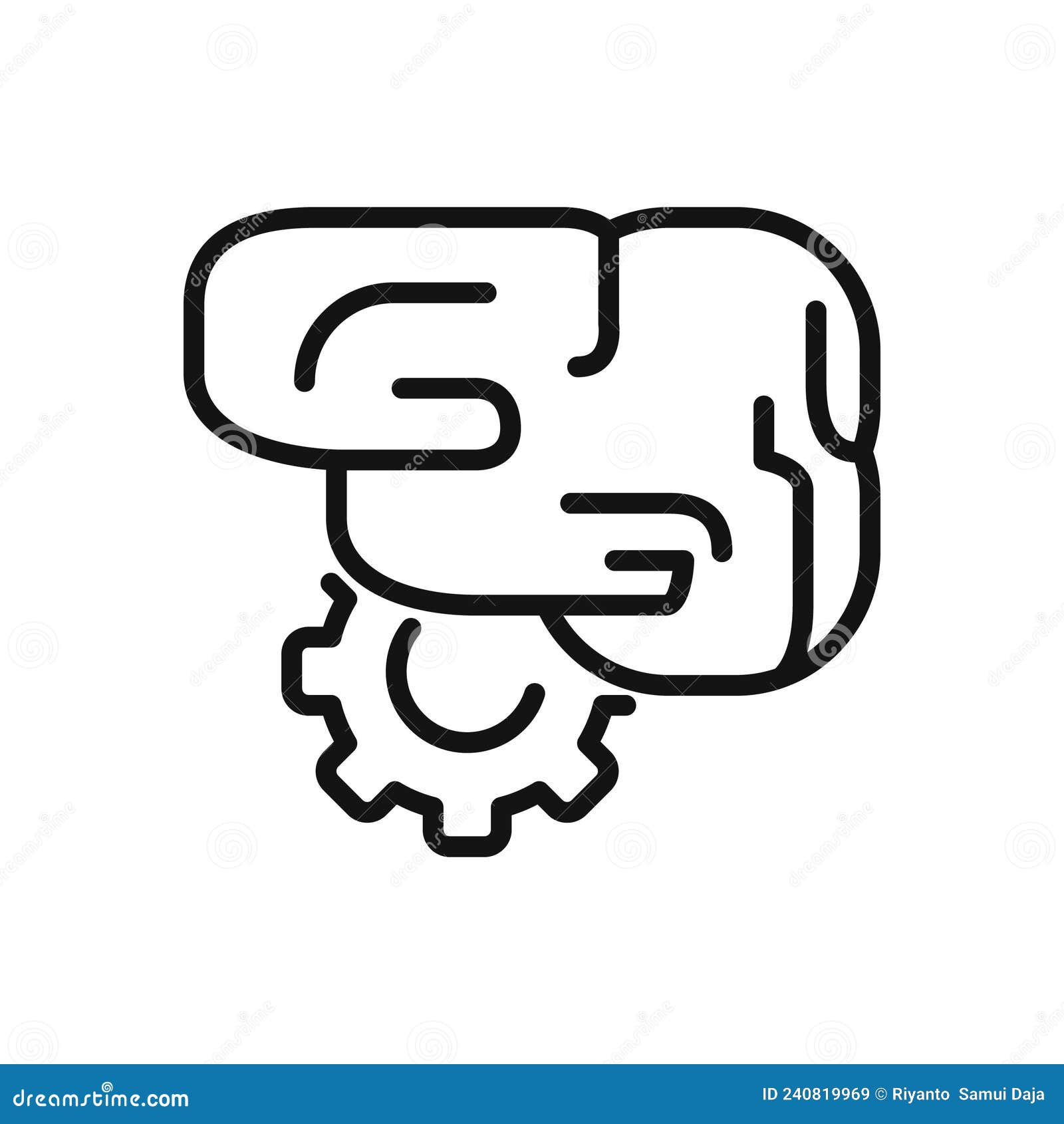 Brain Activity Black and White Illustration Stock Vector - Illustration ...