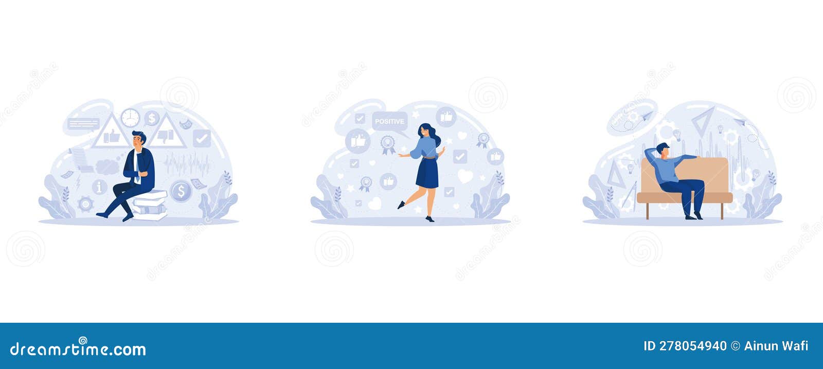 Brain Activity. Critical Thinking, Positive Thinking, Abstract Thinking ...