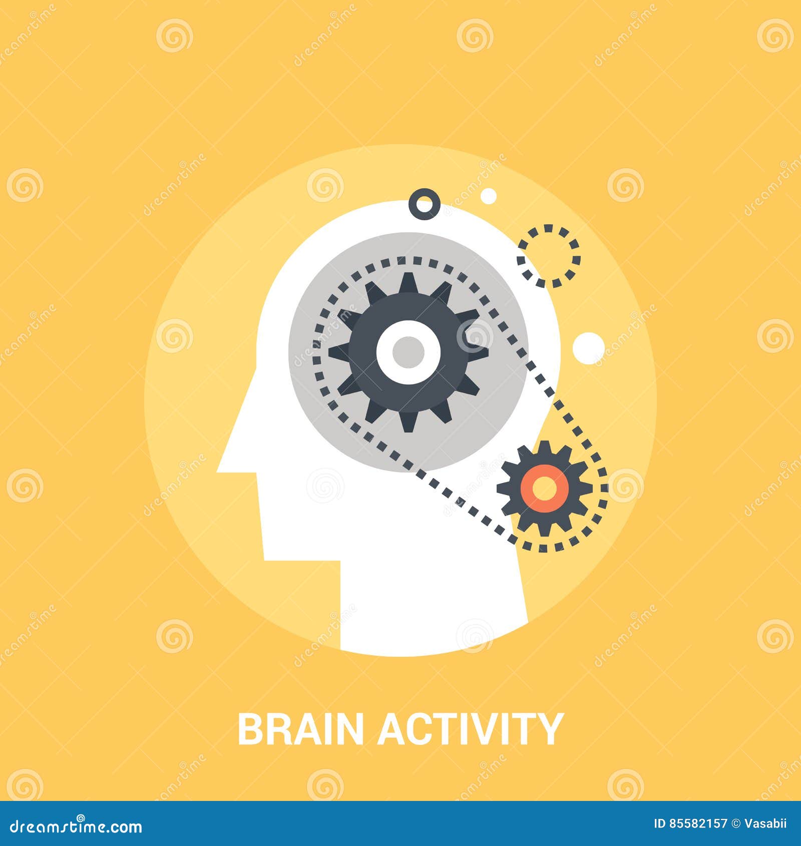 Brain Activity Icon Concept Stock Vector - Illustration of concept ...