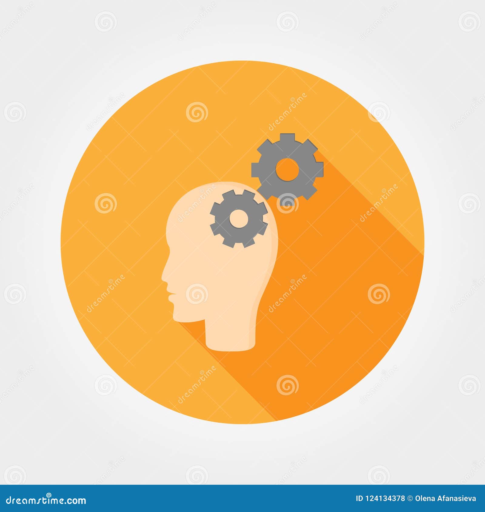 Brain Activity. Icon. Vector. Flat. Stock Illustration - Illustration ...