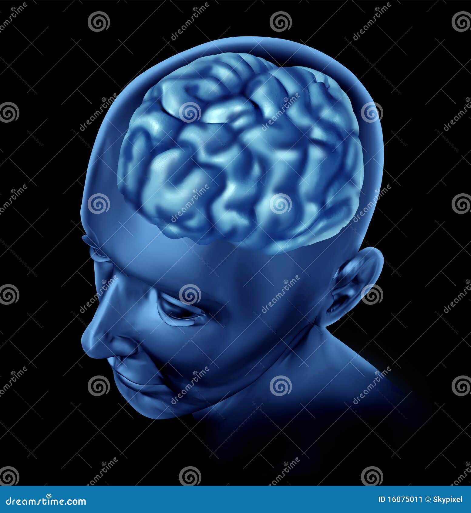 Brain Activity Intelligence Stock Illustration - Illustration of care ...
