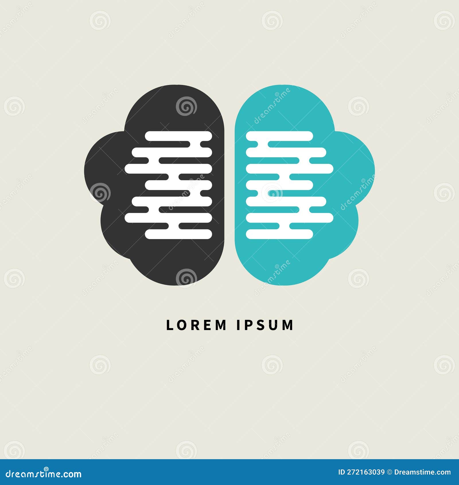 Brain activity of logo stock illustration. Illustration of isolated ...