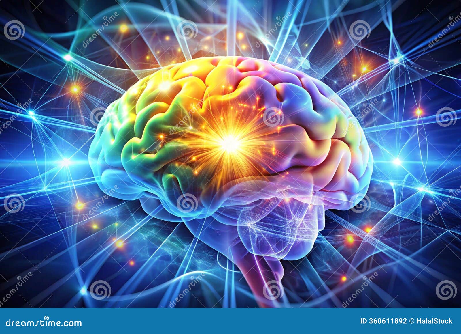 Brain Activity, Psychology, Memory Concept Stock Illustration ...