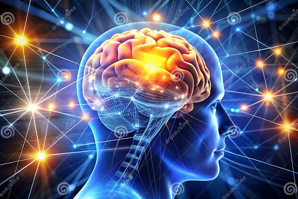 Brain Activity, Psychology, Memory Concept Stock Illustration ...