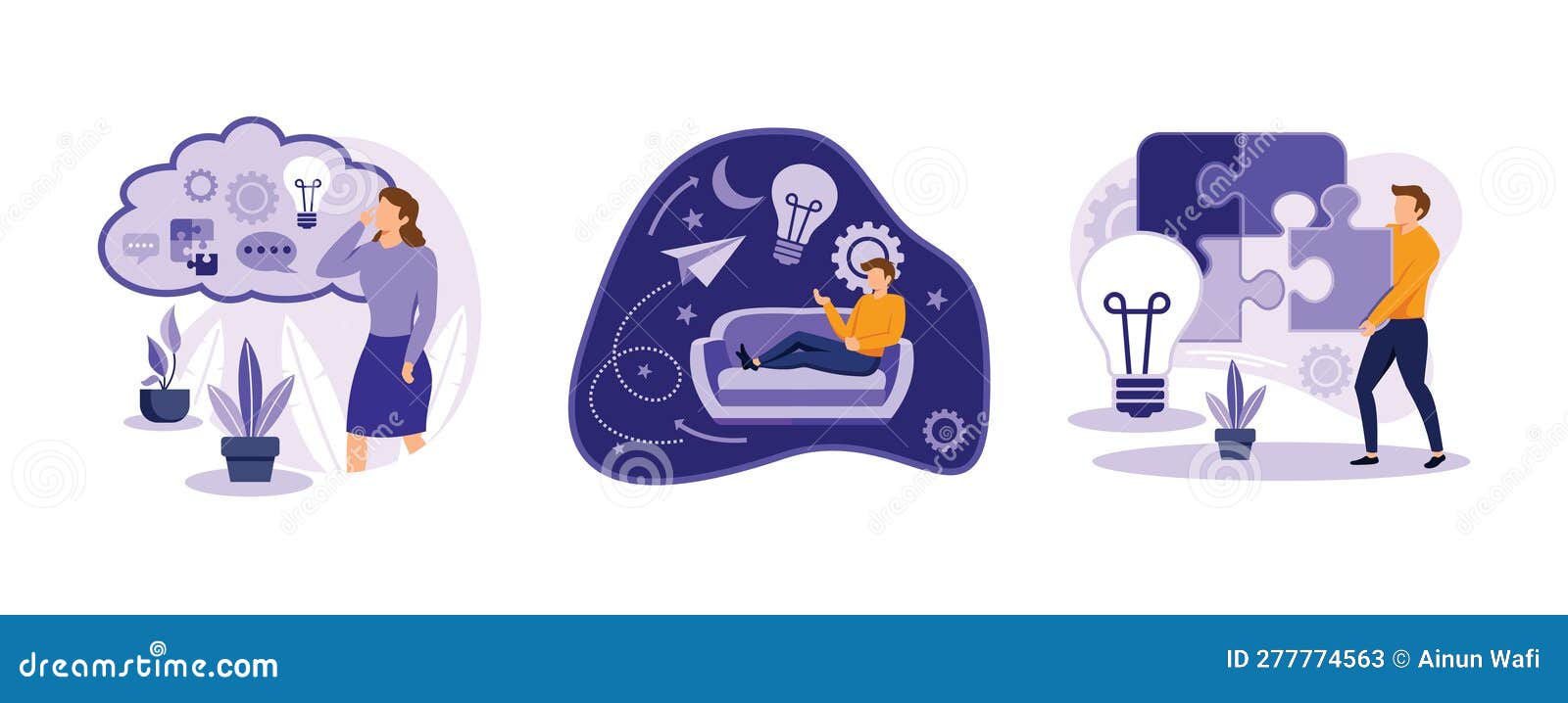 Brain Activity. Thinking and Imagination, Problem Solving ...