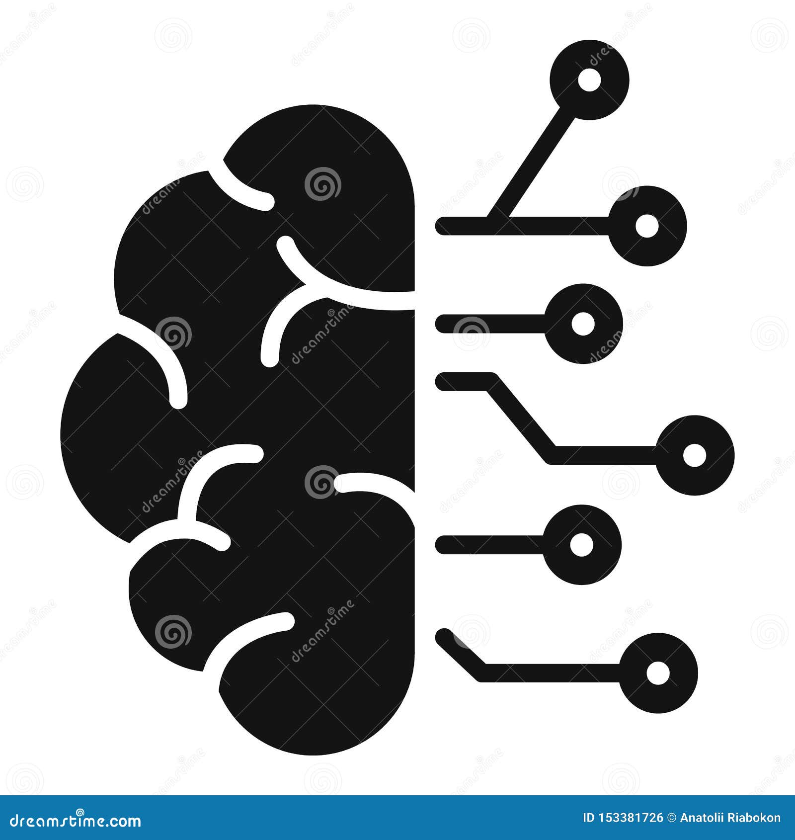 Brain Ai Smart Icon, Simple Style Stock Vector - Illustration of ...