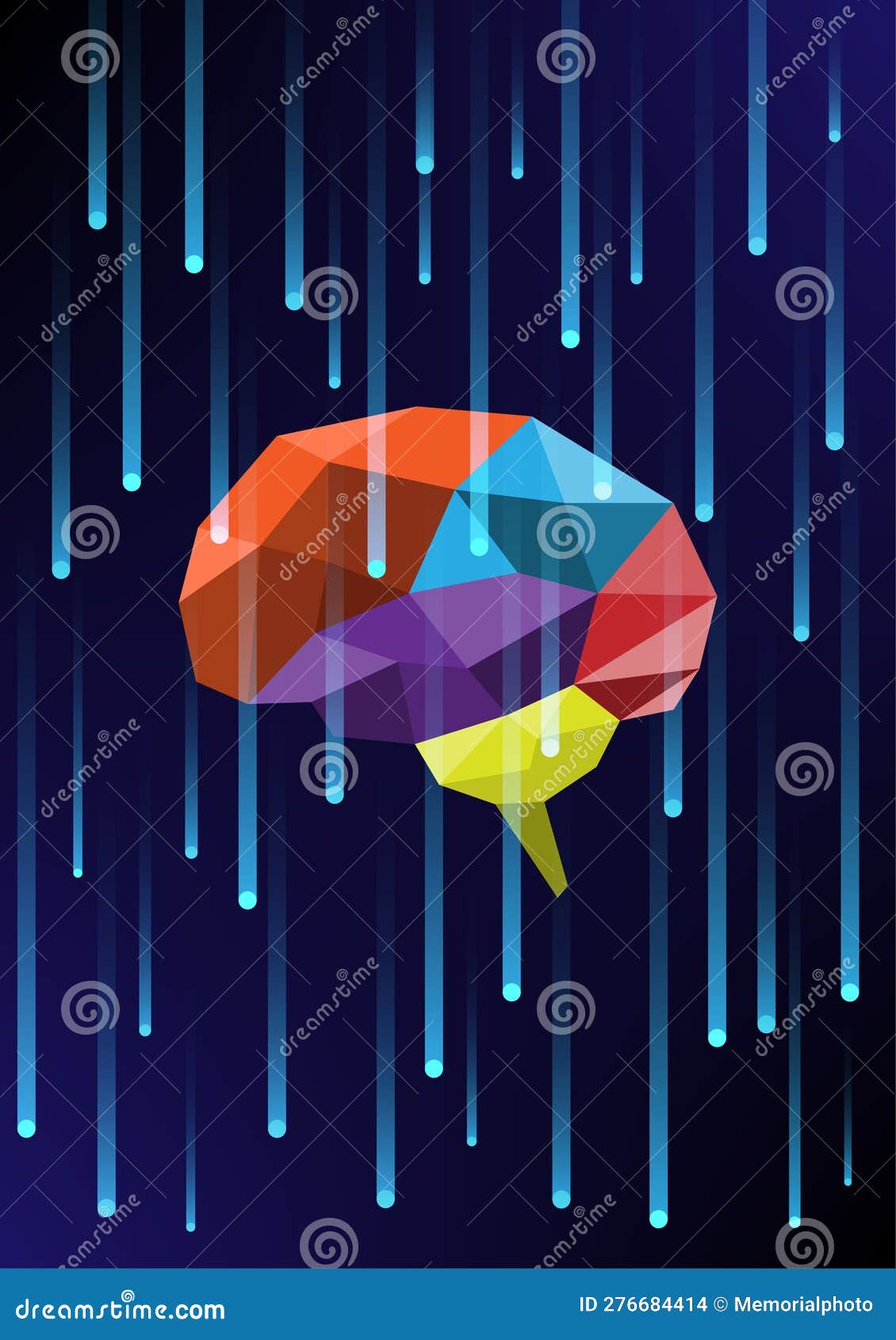 Brain Analyze Thinking Concept. Subconcious Creative Wave Stock Vector ...