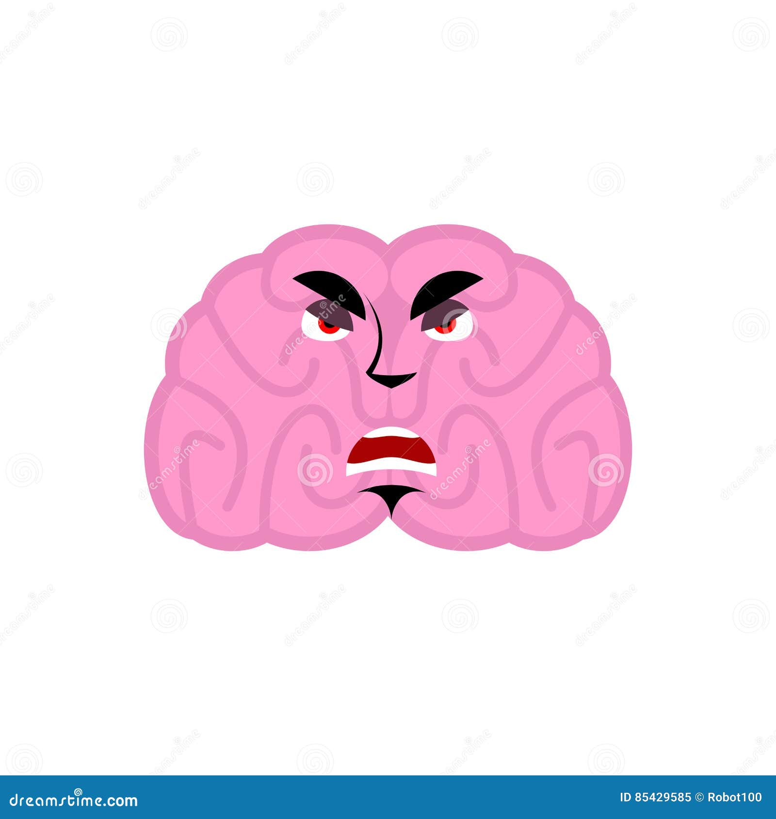 Evil Brain Cartoon Character