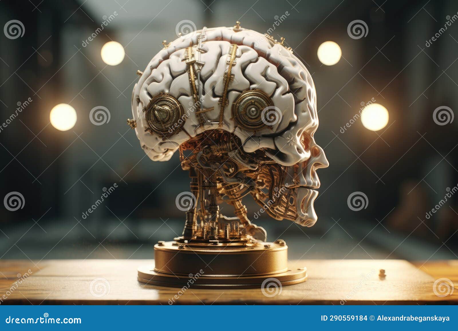 Brain Animation, a Model of a Human Head Stock Illustration ...