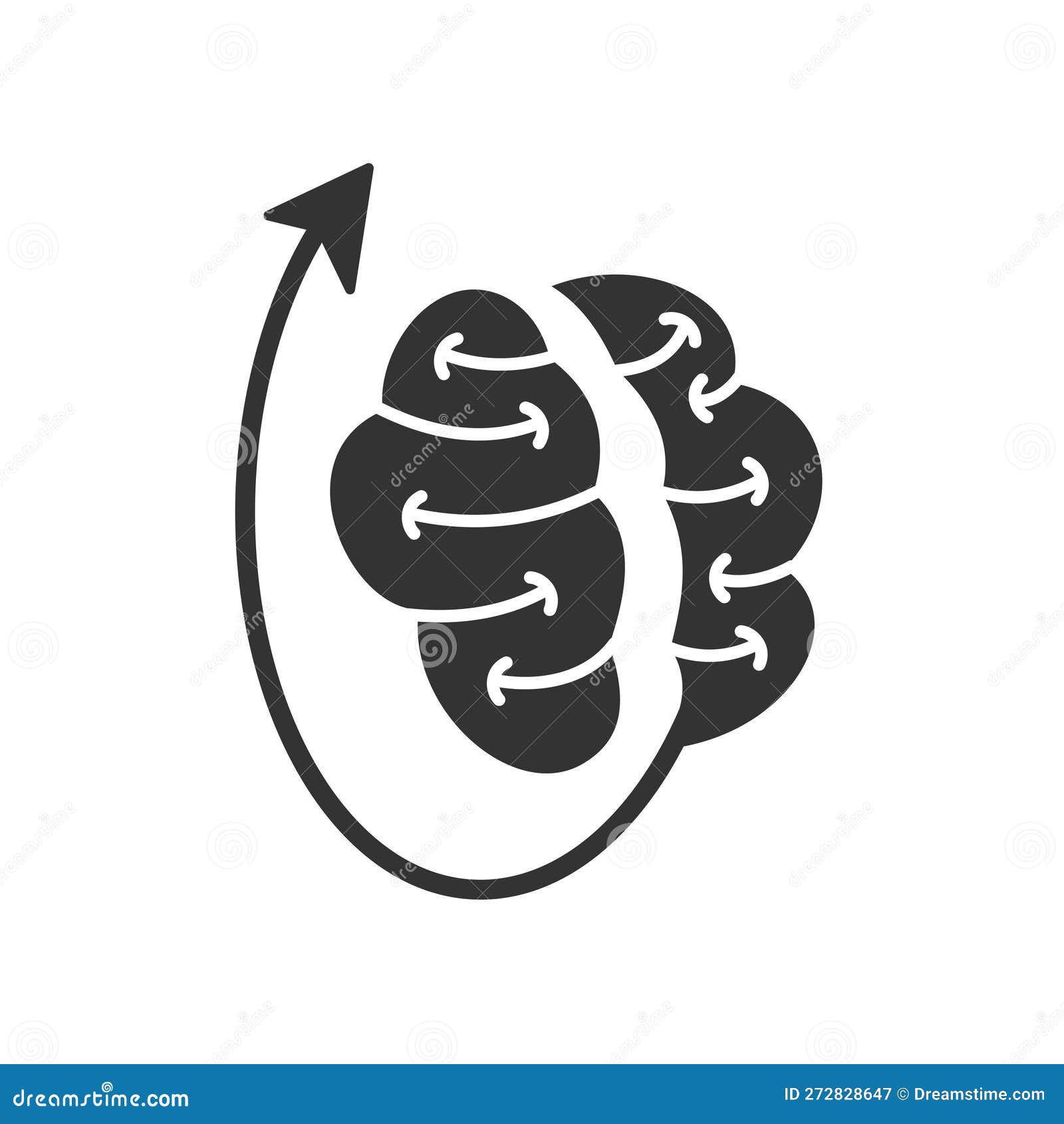 Brain Arrow Logo Template Icon Illustration Brand Identity. Isolated ...