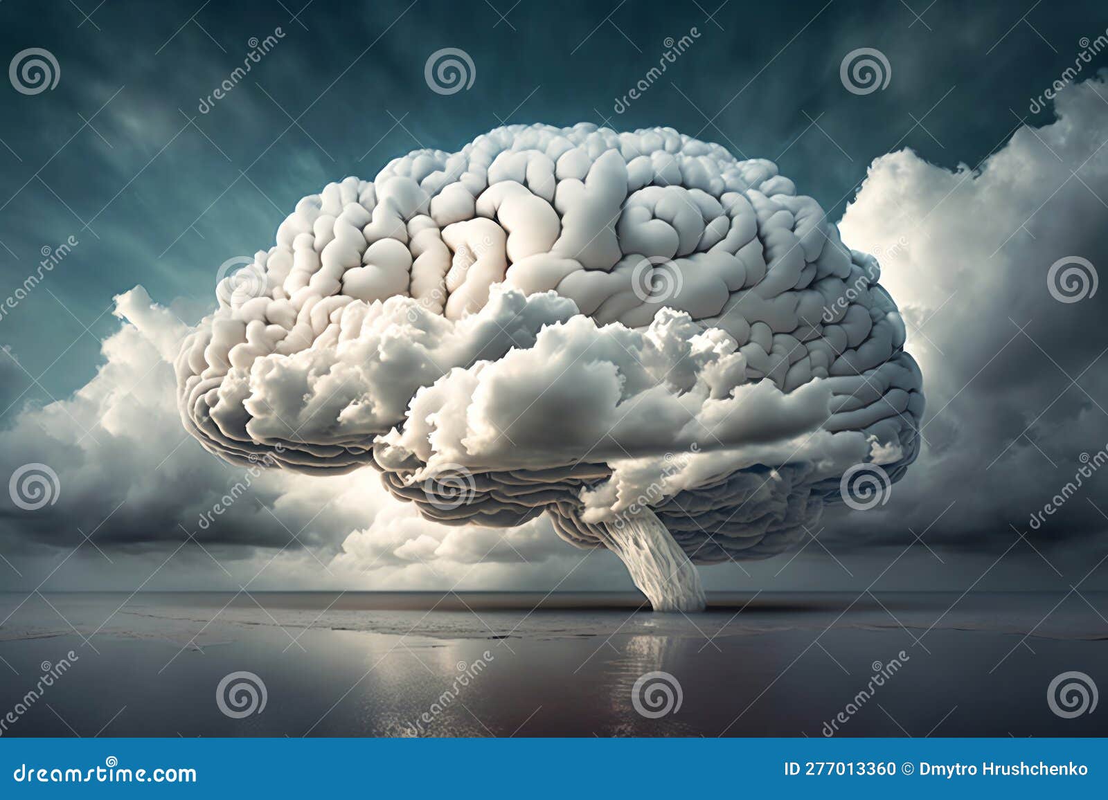 Brain of an Artificial Intelligence. Brain Shape Cloud. Artificial ...