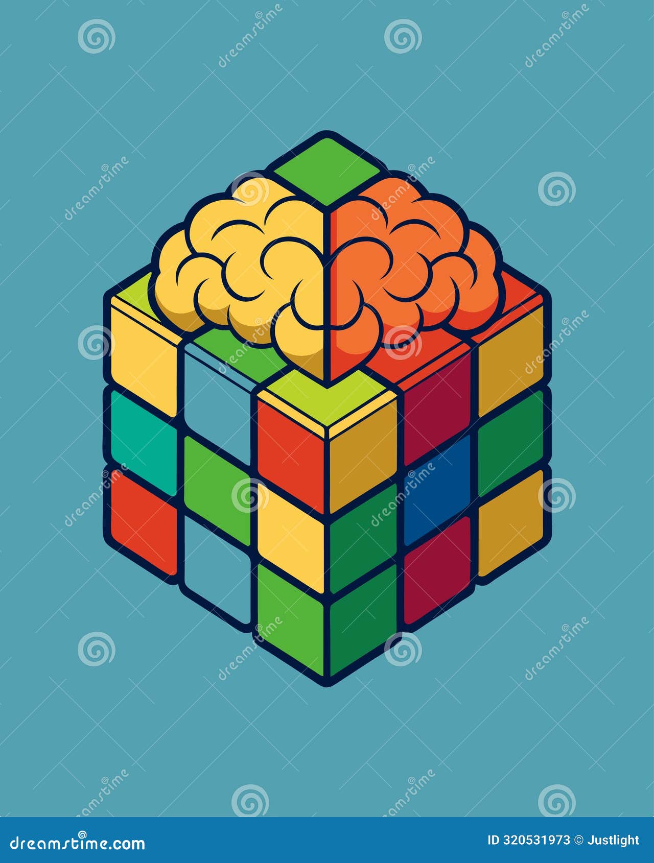The Brain As a Rubiks Cube with Each Conflicting Thought and Belief As ...