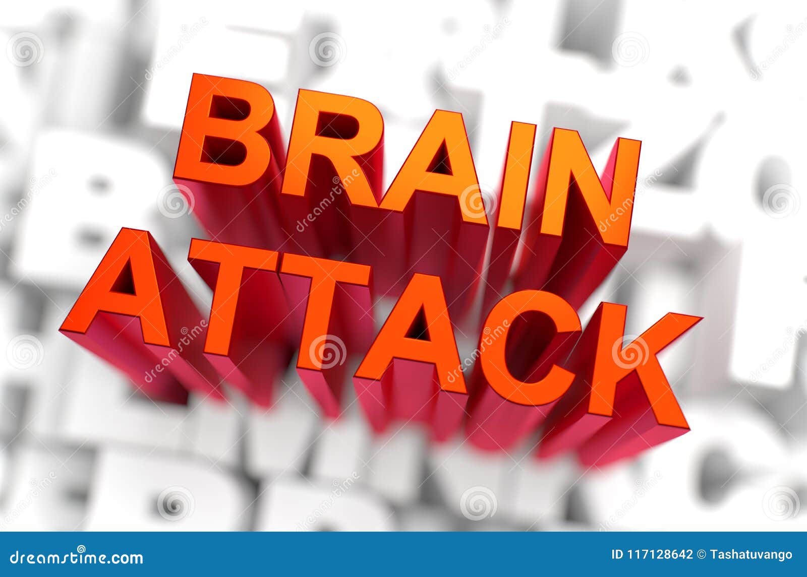 Brain Attack - Medizin-Konzept Wiedergabe 3d Stock Abbildung ...