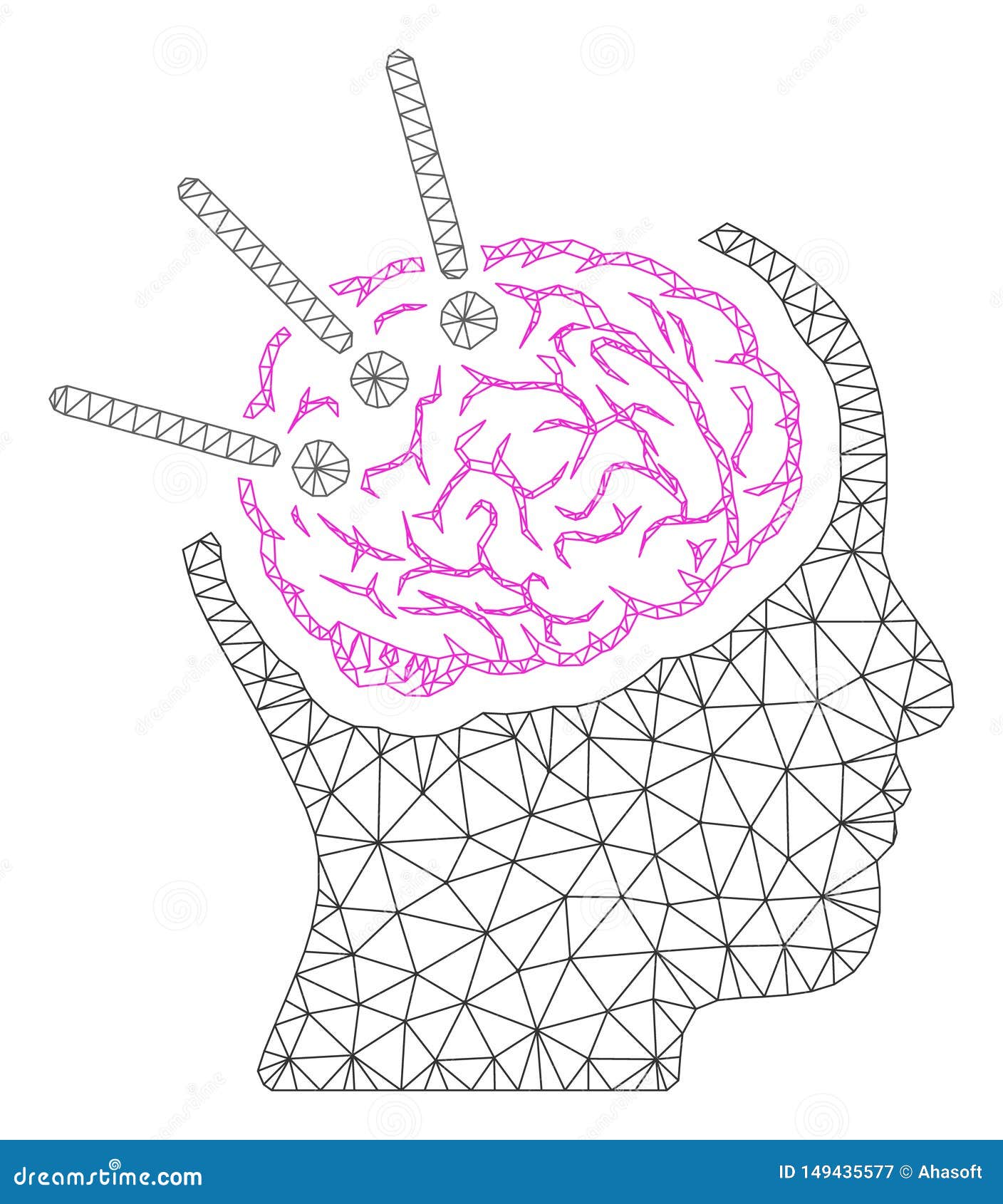 Brain Autopsy Polygonal Frame Vector Mesh Illustration Stock Vector ... Brain Autopsy Polygonal Frame Vector Mesh Illustration Stock Vector ...