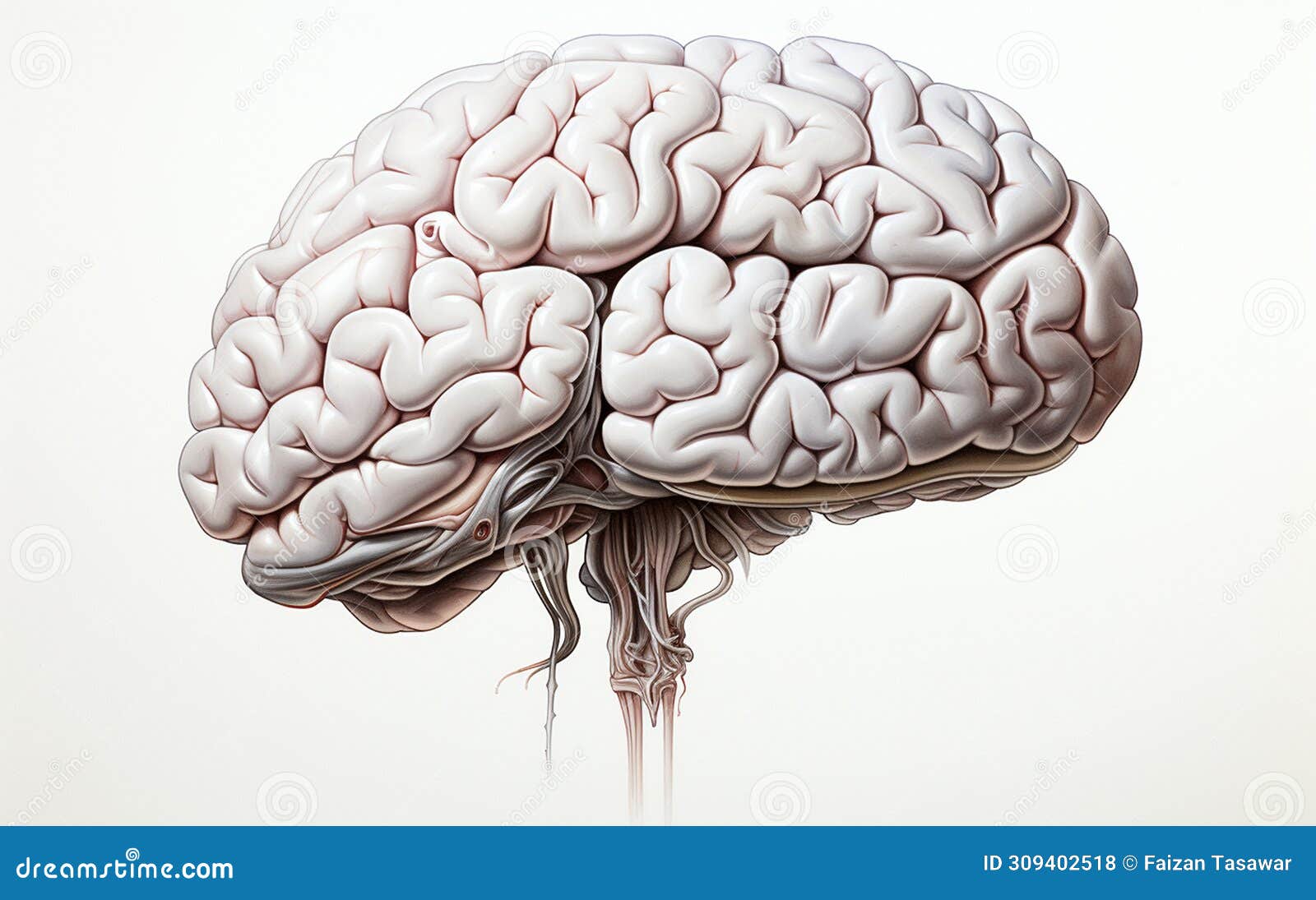 Brain without Background stock illustration. Illustration of visual ...