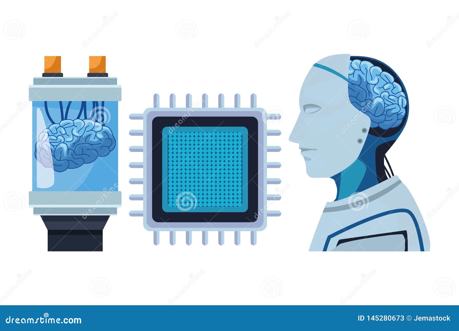 Brain into a battery stock vector. Illustration of exposed - 145280673