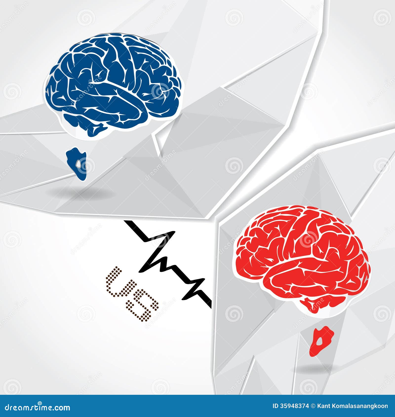 Brain battle stock illustration. Illustration of grunge - 35948374