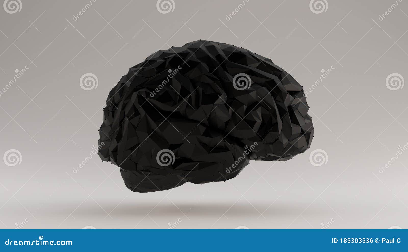 Brain Black Futuristic Artificial Intelligence Stock Illustration ...