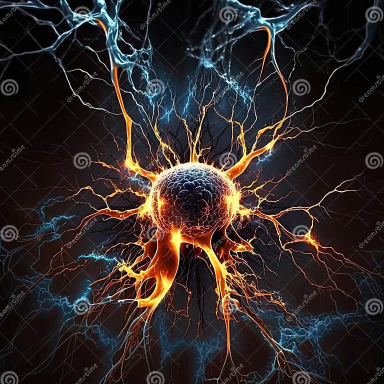 Brain Blast, Concept Art of a Human Brain Exploding with Knowledge and ...