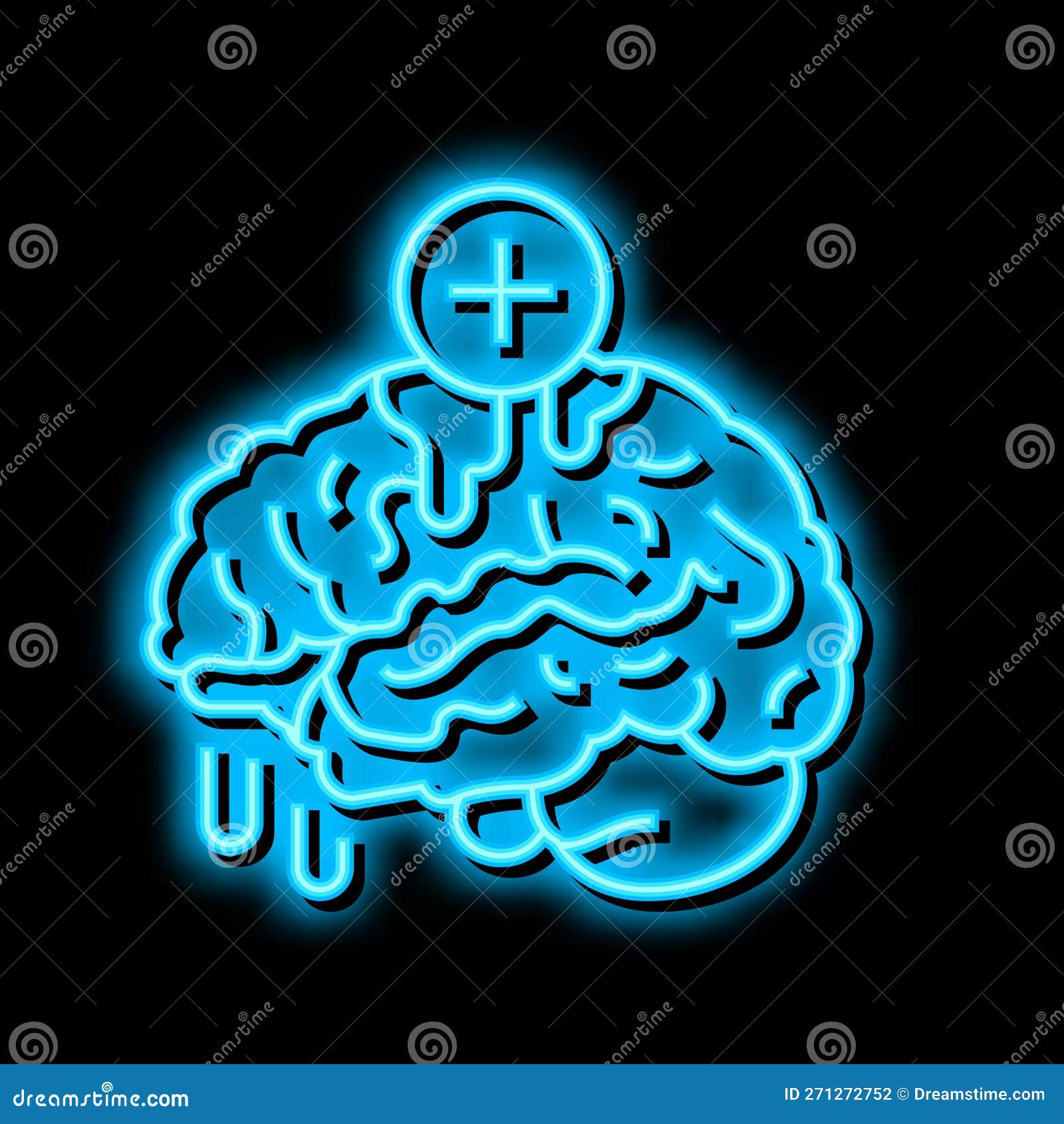 Brain Bleed Stoppage Neon Glow Icon Illustration Stock Vector ...
