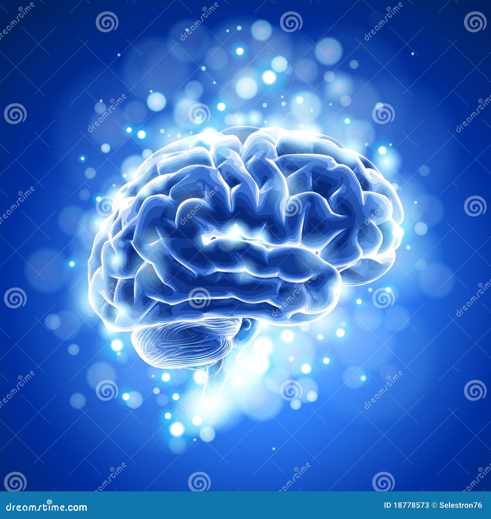 Brain Blue Connections Healthy Mental Logo Vector Image | CartoonDealer ...