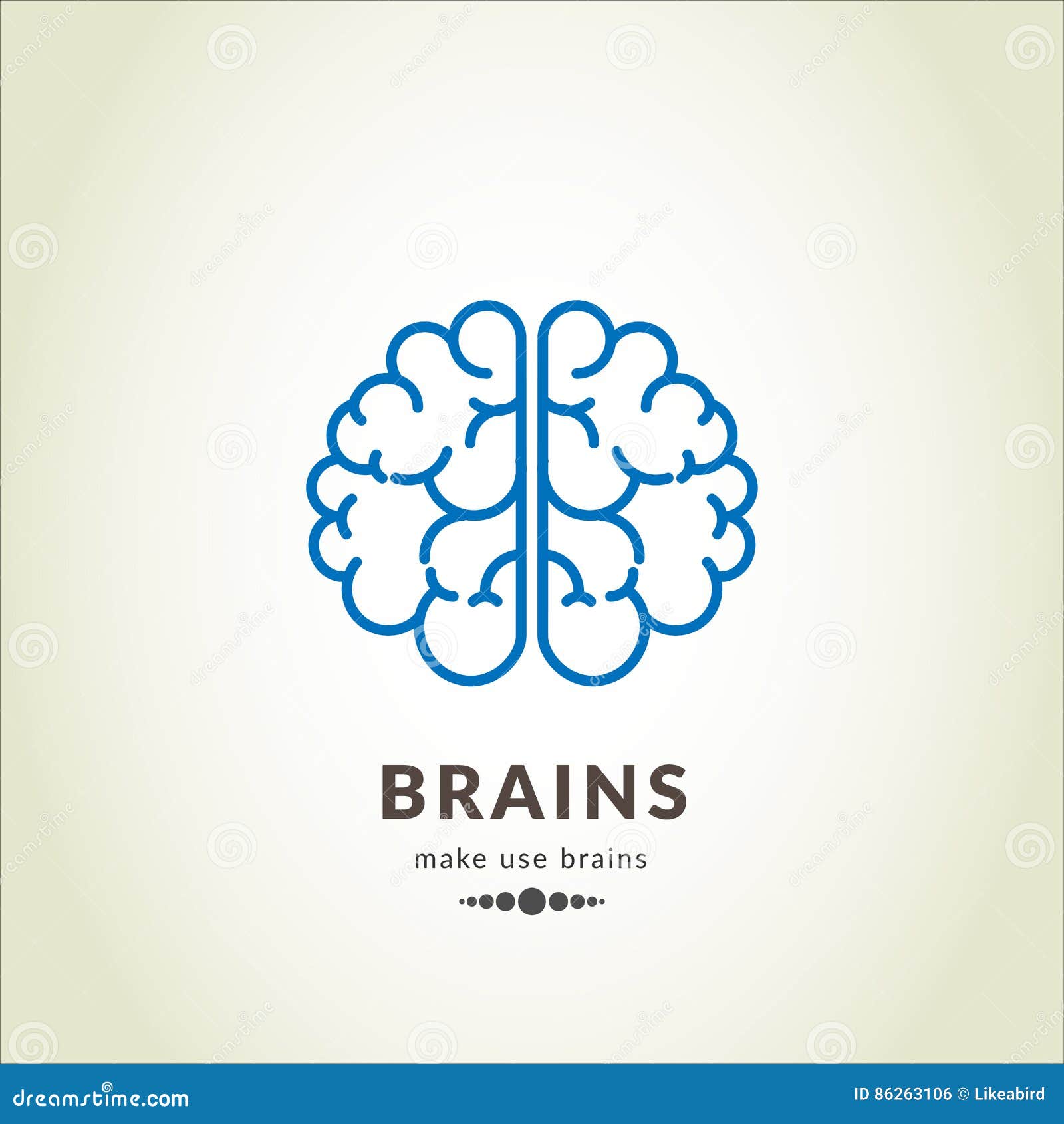 Genious Brain, Abstract Blue Circles Medical And Science Vector Logo ...