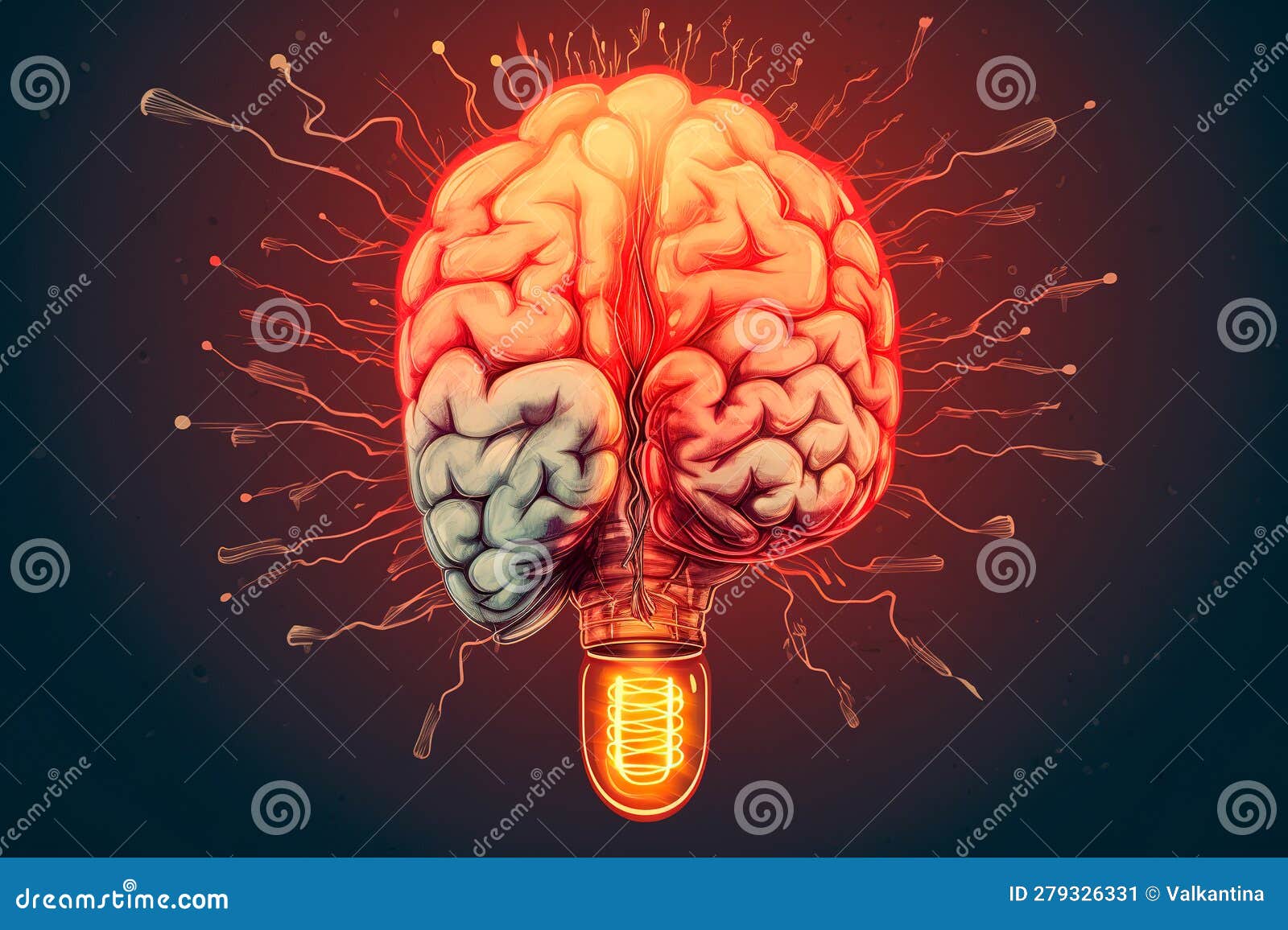 Brain Boiling. Hard Mental Work, Tough Mental Exertion. Generative AI ...