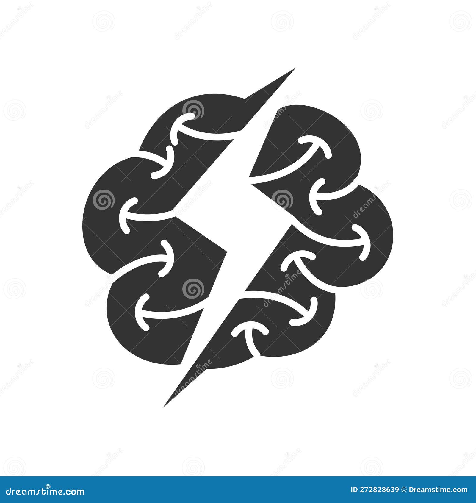 Brain Bolt Logo Template Icon Illustration Brand Identity. Isolated and ...