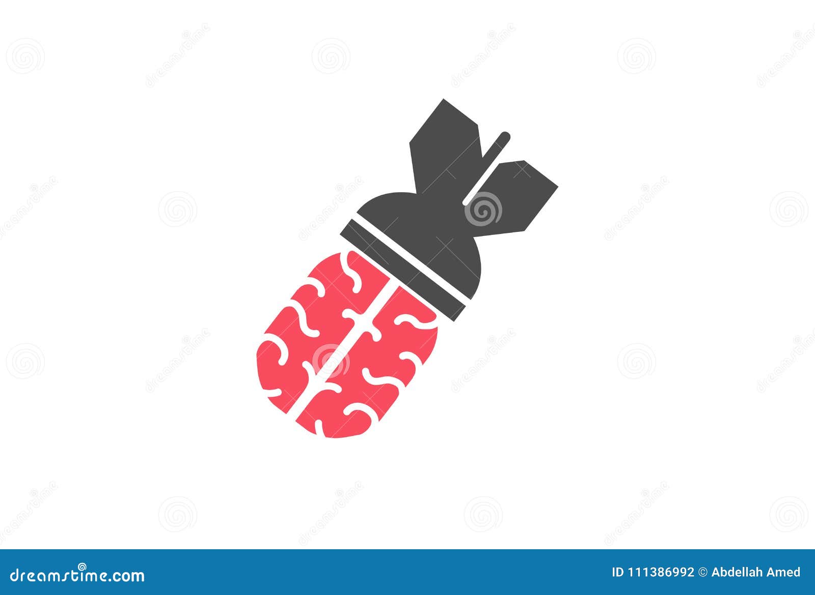 Brain Bomb Logo Design ilustración del vector. Ilustración de mente ...