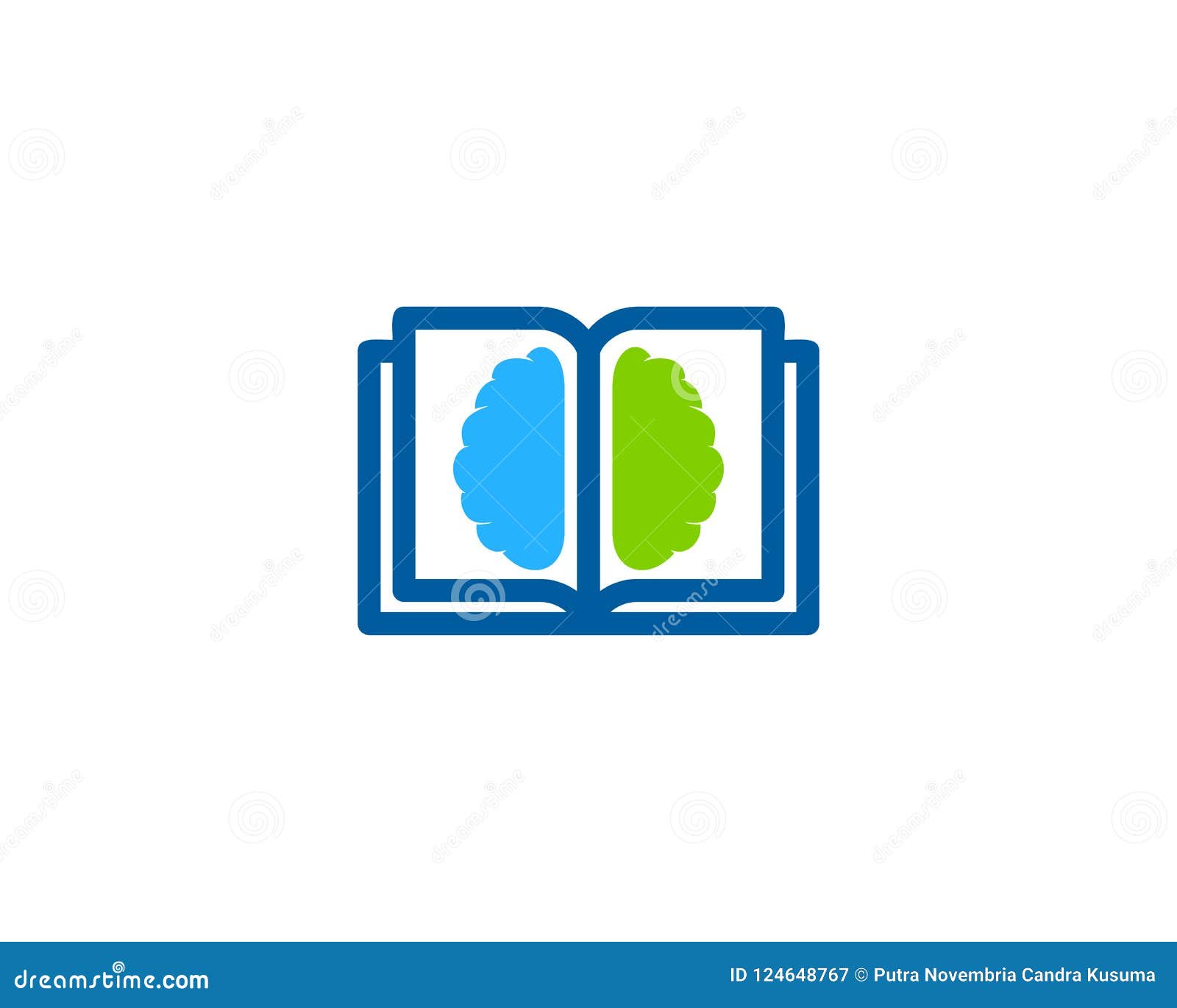 Brain Book Logo Icon Design Stock Illustration - Illustration of ...