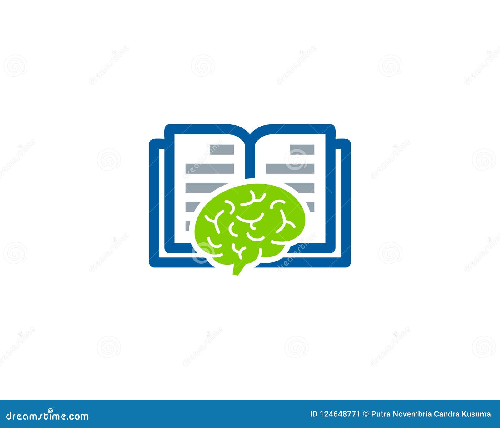 Brain Book Logo Icon Design Stock Vector - Illustration of genius ...