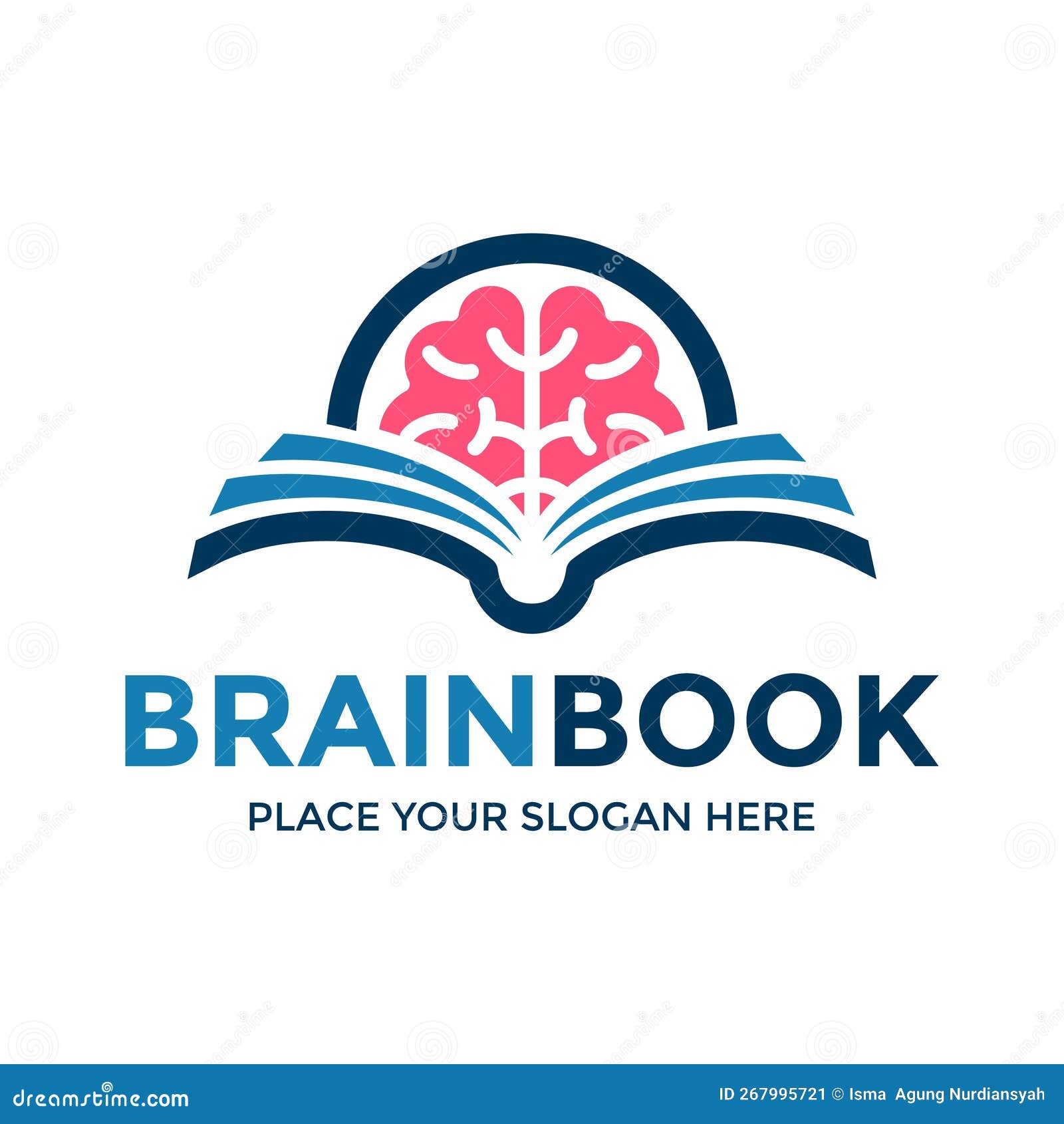 Brain Book Logo Vector stock vector. Illustration of inspiration ...