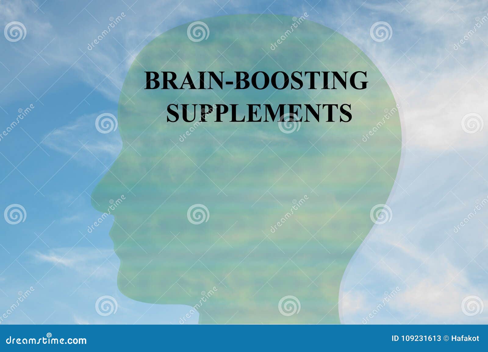 BRAIN-BOOSTING SUPPLEMENTS Concept Stock Illustration - Illustration of ...