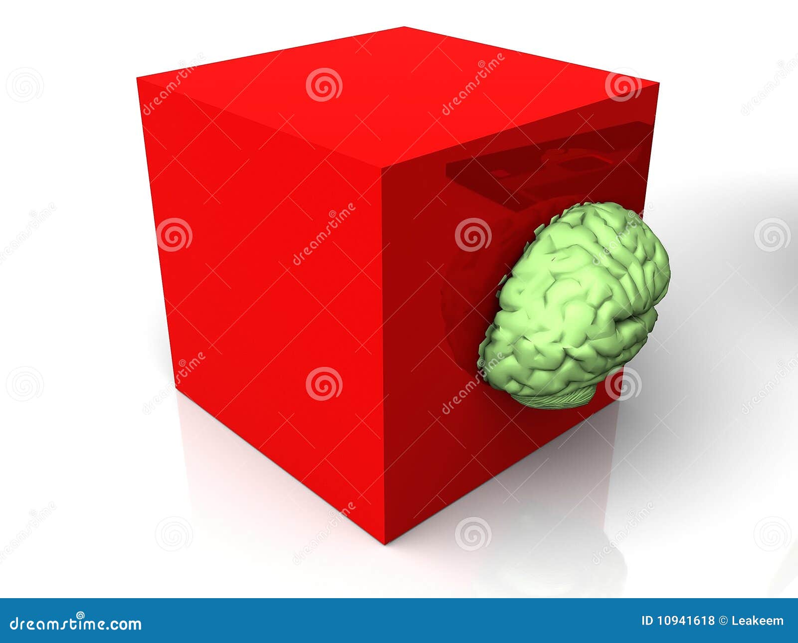 Brain box stock illustration. Illustration of white, intelligence ...