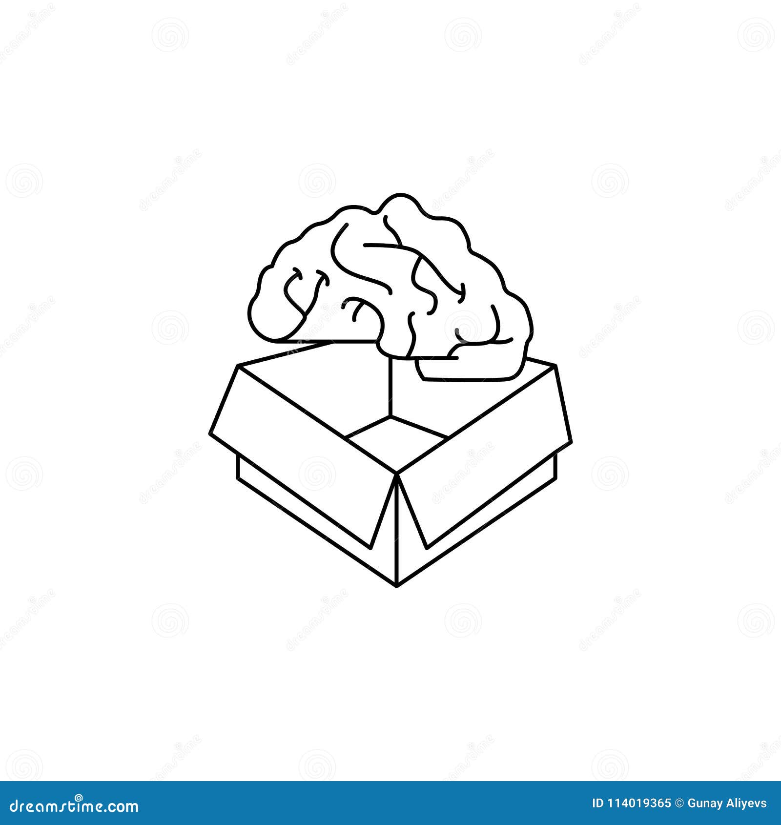 The Brain in the Box Icon. Element of Idea and Solutions for Mobile ...