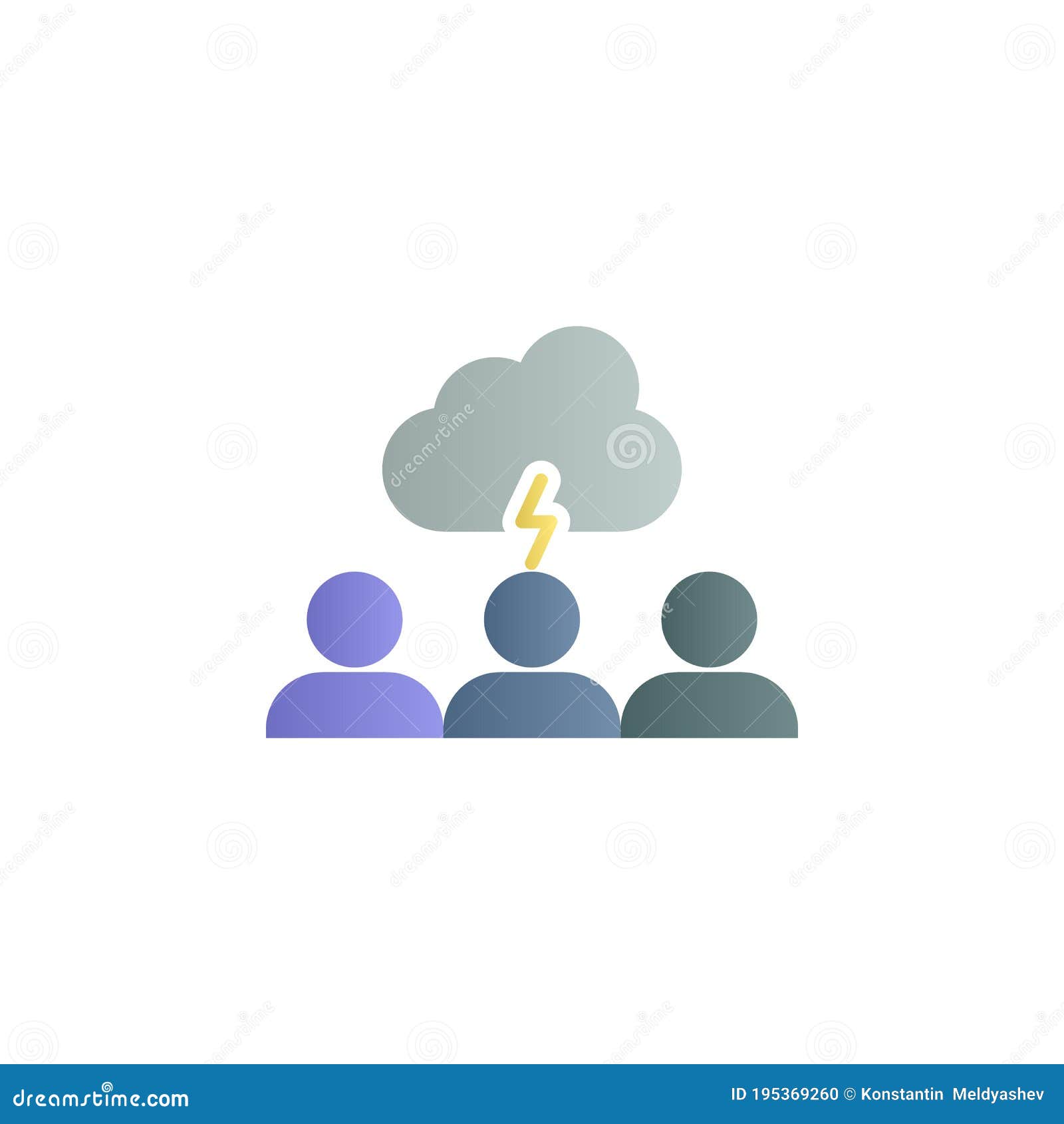 Brain, Brainstorm Color Gradient Vector Icon Stock Illustration ...