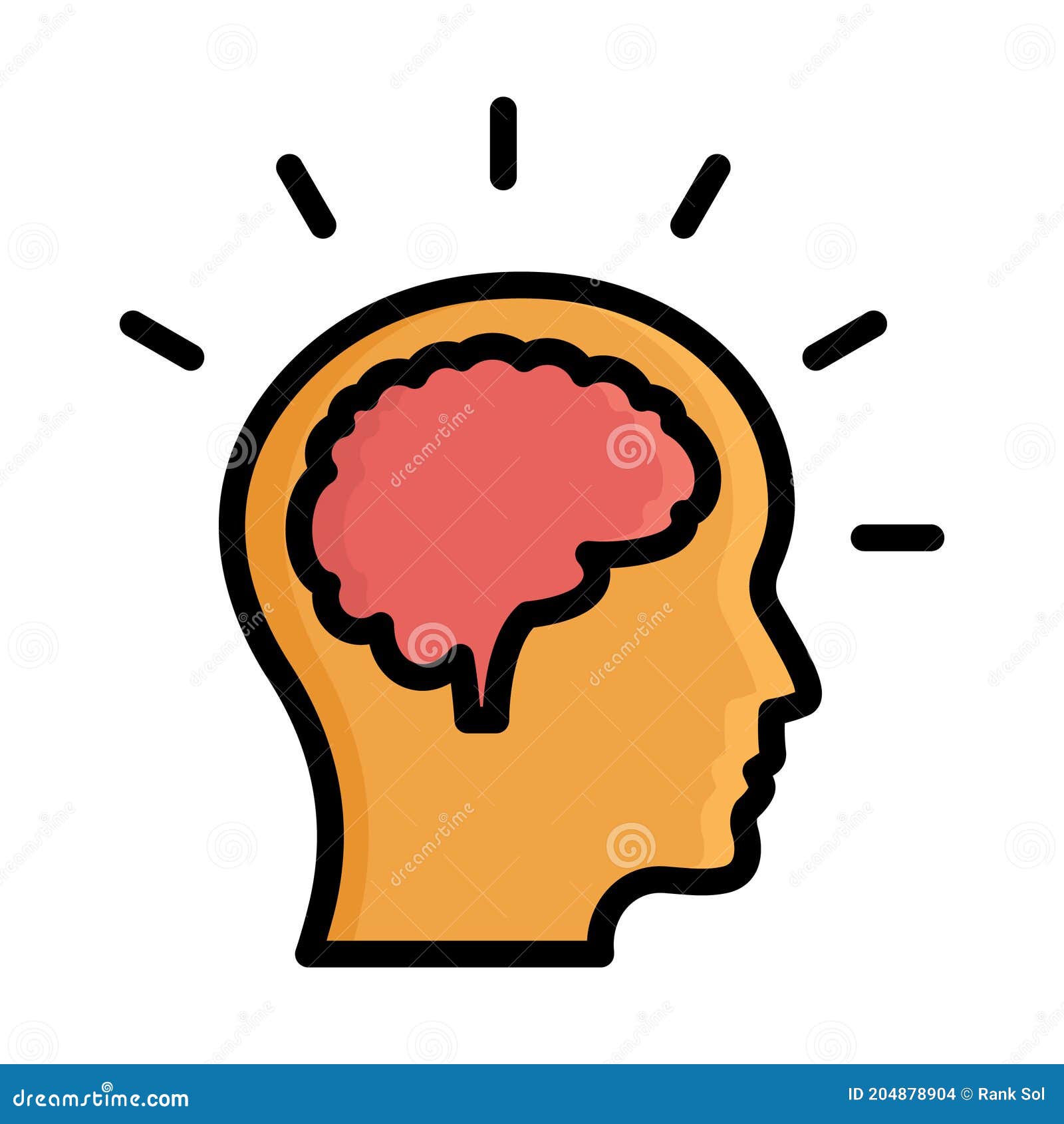 Brain, Brainwash Vector Icon Which Can Easily Modify Stock Vector ...