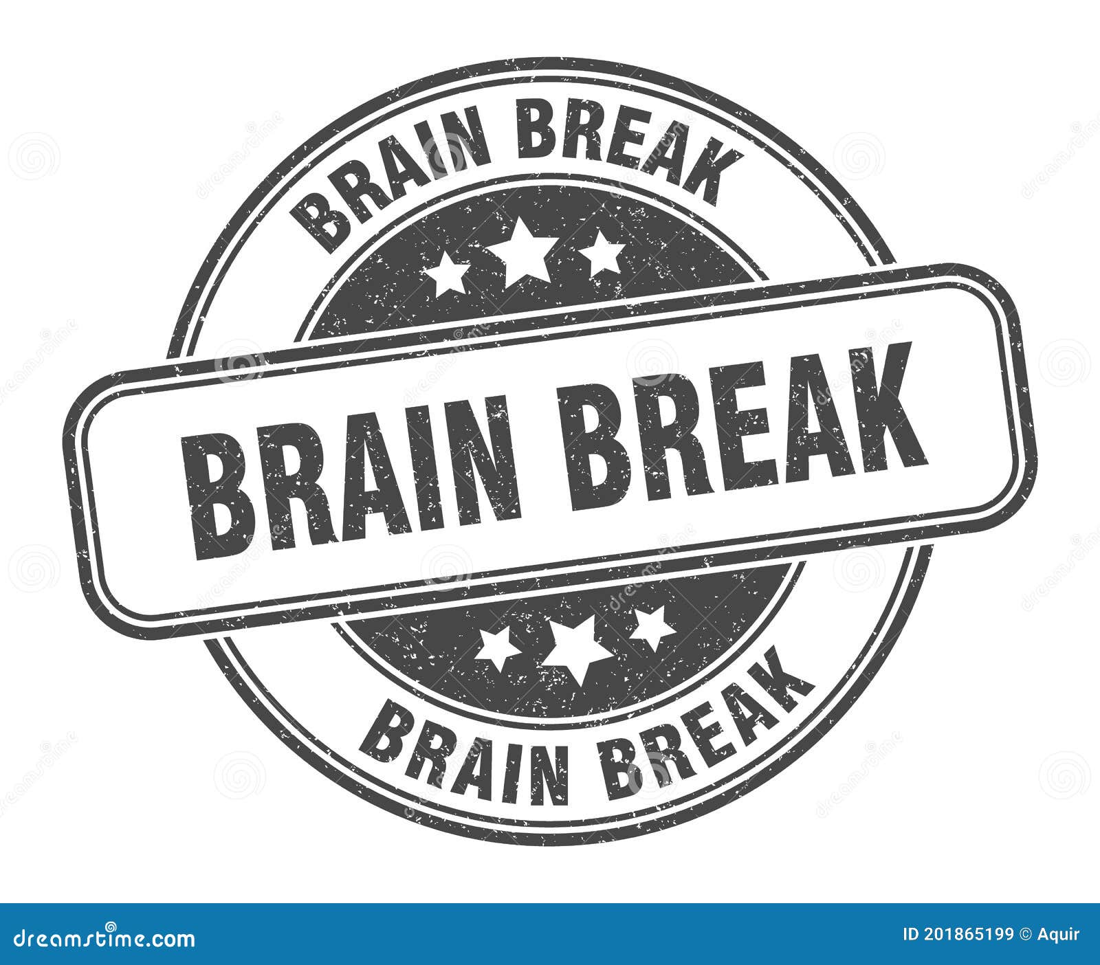 Brain Break Stamp. Brain Break Round Grunge Sign Stock Vector ...