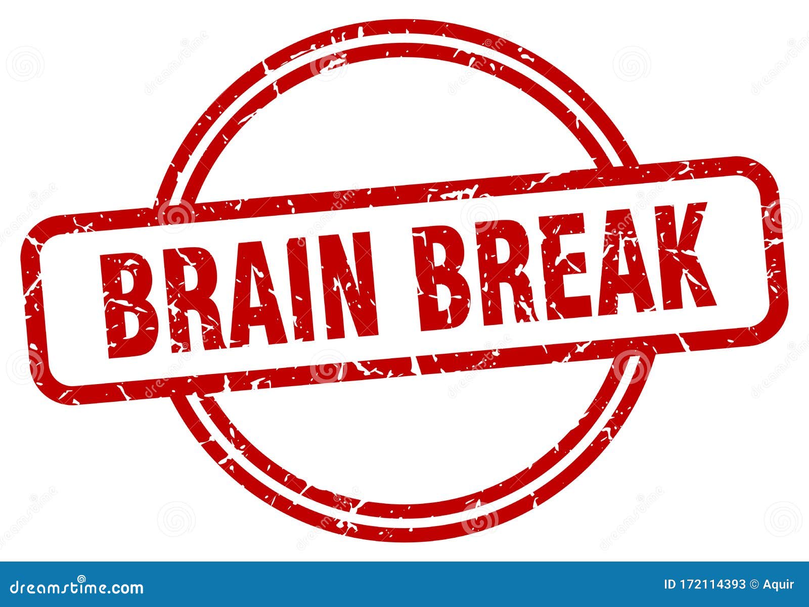 Brain Break Stamp. Brain Break Round Grunge Sign Stock Vector ...