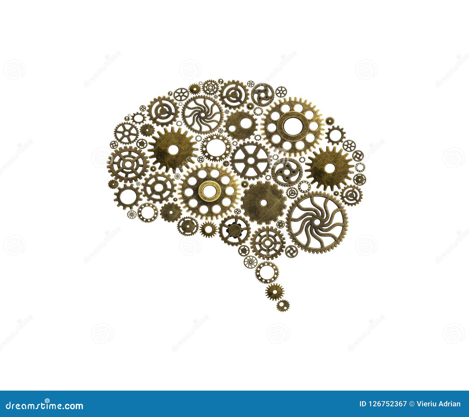 Brain Build Out of Cogs Innovation with Ideas and Concepts Stock Image ...