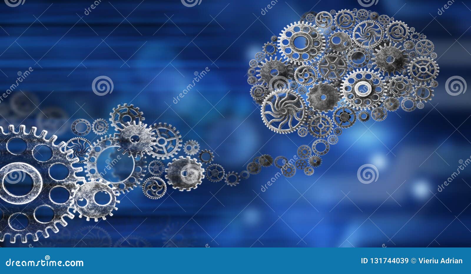 Brain Build Out of Cogs Innovation with Ideas and Concepts,Training ...