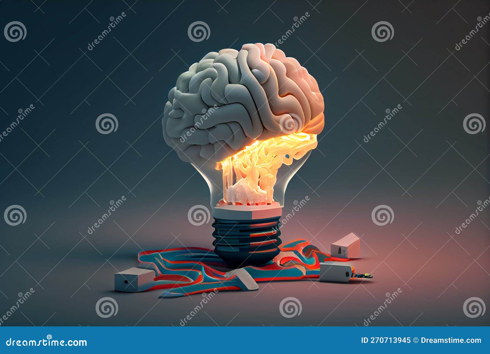 Brain Bulb, Creative Idea with Brain and Light Bulb, Machine Learning ...